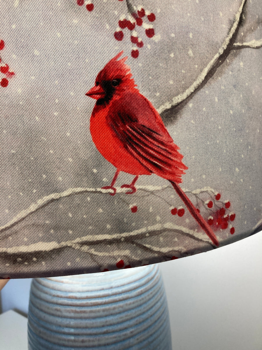 Red Cardinal Lampshade – Mesmerizing Blue